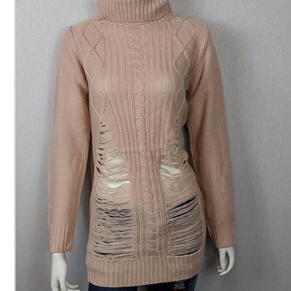 Derek Heart | Sweaters | Nwts Womans Distressed Cable Knit Sweater ...